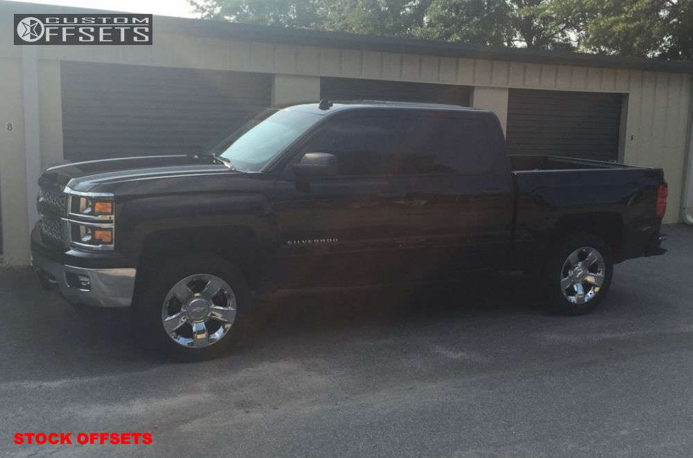 2014 Chevrolet Silverado 1500 with 20x8.5 31 OEM Wheels Spaced Out ...