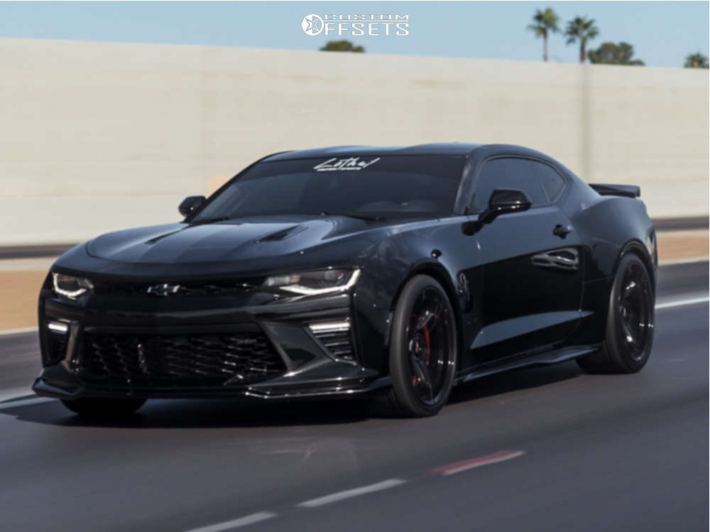 2016 Chevrolet Camaro with 20x10 23 MRR M017 and 285/30R20 Continental ...