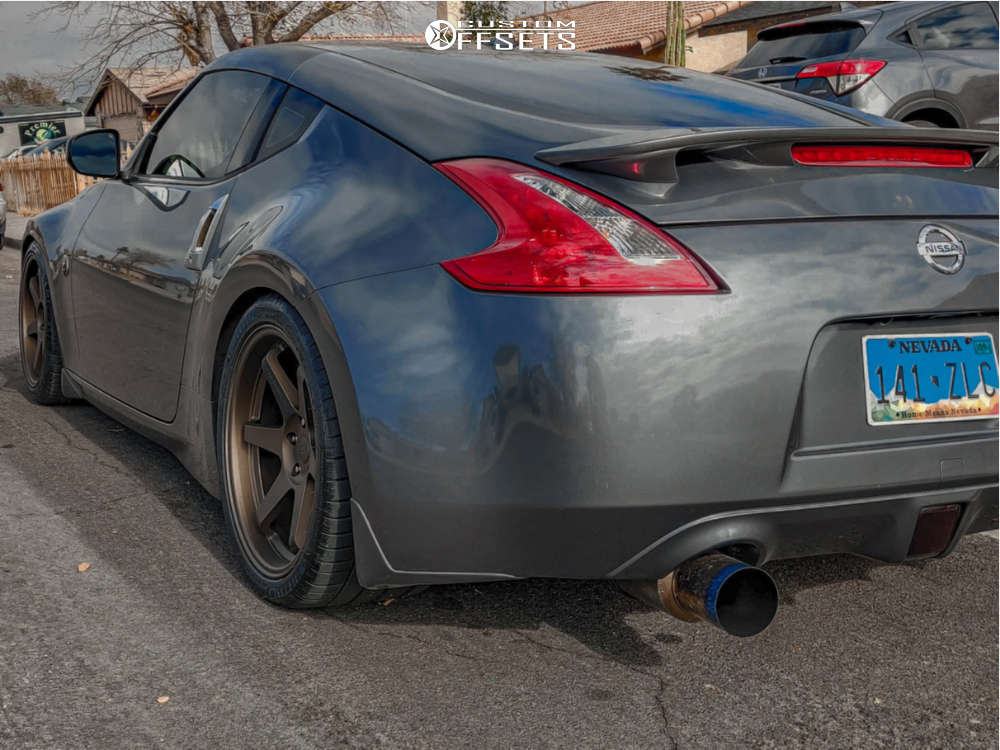 2012 Nissan 370Z with 19x9.5 22 ESR Sr07 and 245/40R19 Michelin Pilot ...