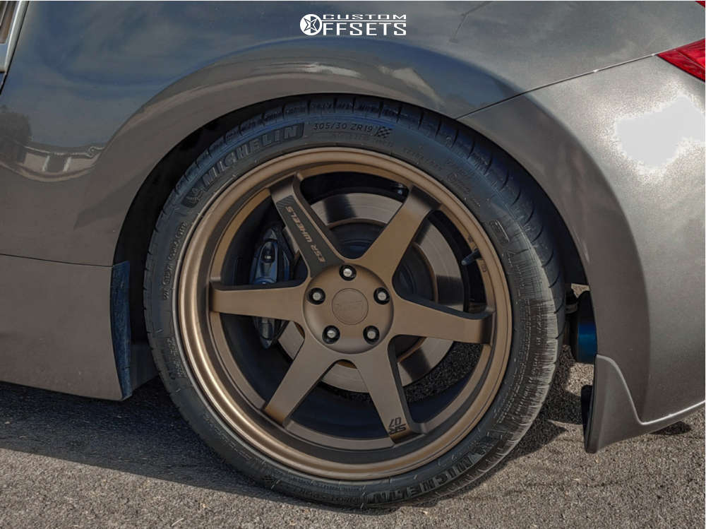 2012 Nissan 370Z with 19x9.5 22 ESR Sr07 and 245/40R19 Michelin Pilot ...