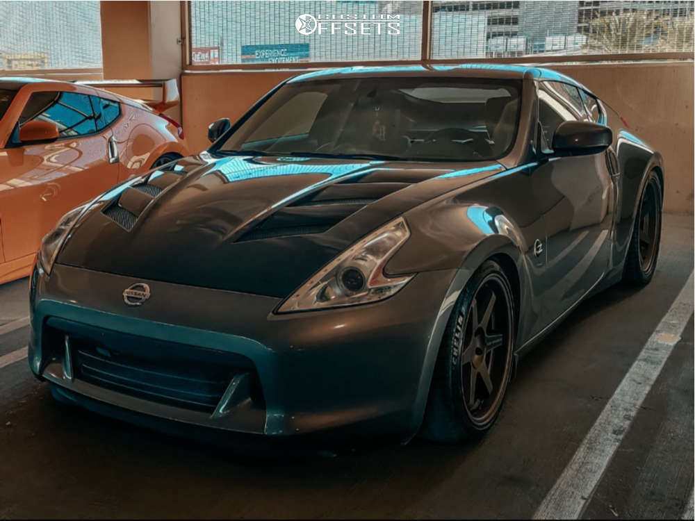 2012 Nissan 370Z with 19x9.5 22 ESR Sr07 and 245/40R19 Michelin Pilot ...