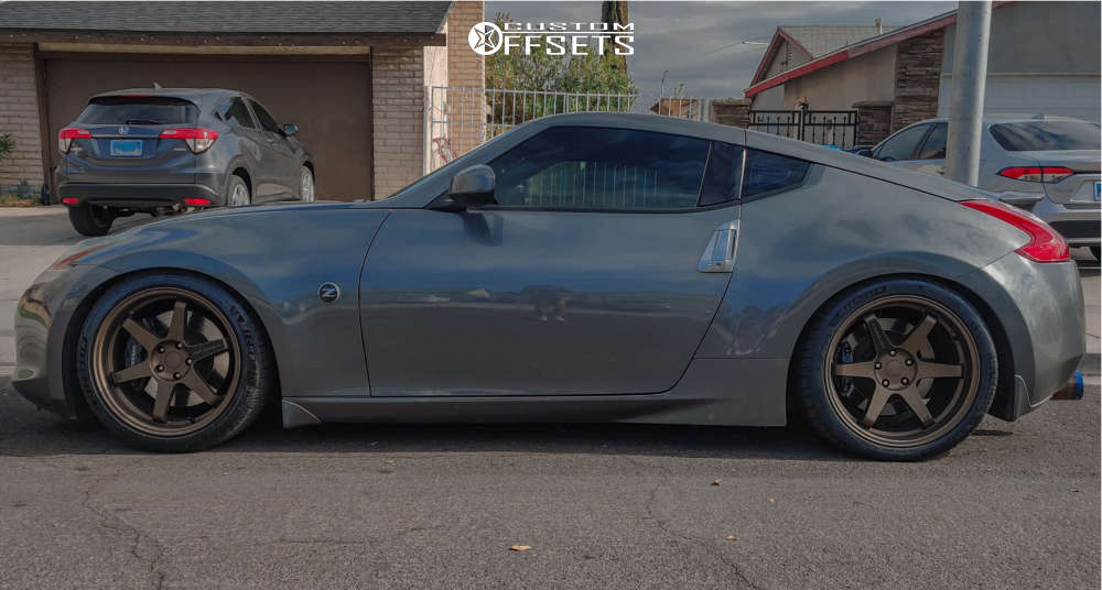 2012 Nissan 370Z with 19x9.5 22 ESR Sr07 and 245/40R19 Michelin Pilot ...