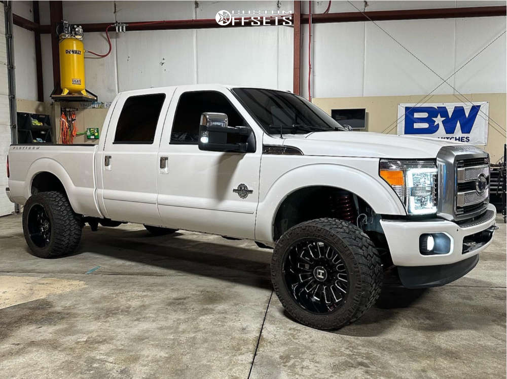 2013 Ford F-350 Super Duty with 22x12 -44 Hostile Fury and 355/40R22 ...