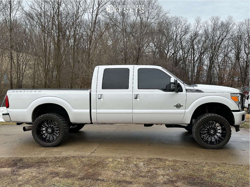 2013 Ford F-350 Super Duty with 22x12 -44 Hostile Fury and 355/40R22 ...