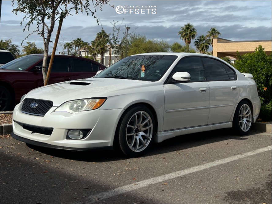 2008 Subaru Legacy with 17x8 35 Vors Tr4 and 215/45R17 Kumho Solus TA31 ...