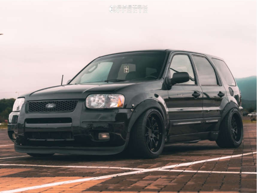 2002 Ford Escape with 18x9.5 15 Aodhan Ds07 and 255/35R18 Continental ...