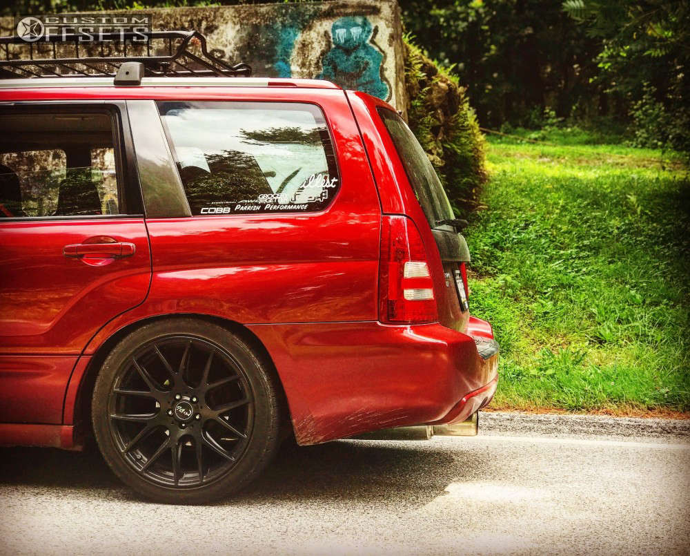 2005 Subaru Forester with 18x9.5 35 Miro Type 111 and 235/40R18 Toyo ...