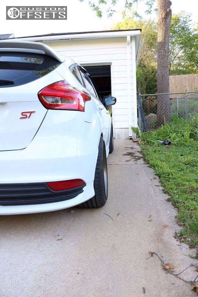 2016 Ford Focus with 18x9 35 Enkei RPF1 and 235/40R18 Goodyear Eagle F1 ...