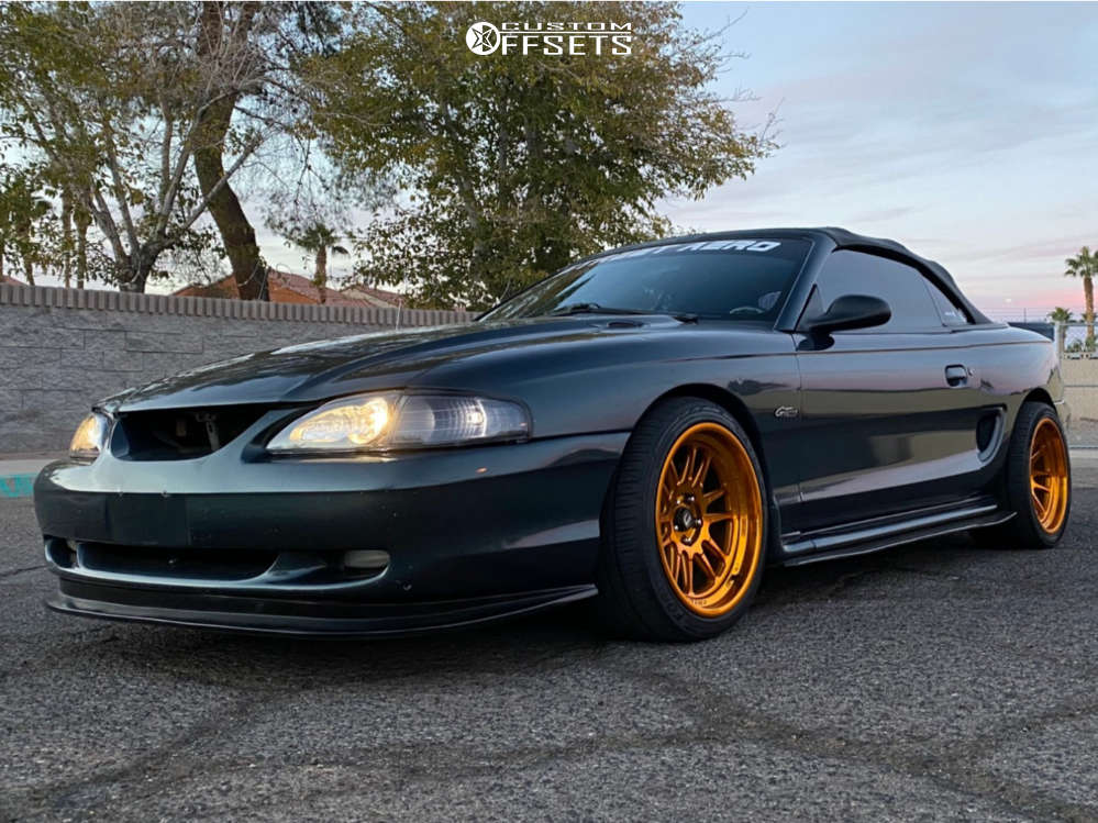 1998 Ford Mustang with 18x9.5 10 Cosmis Racing Xt-206r and 245/40R18 ...