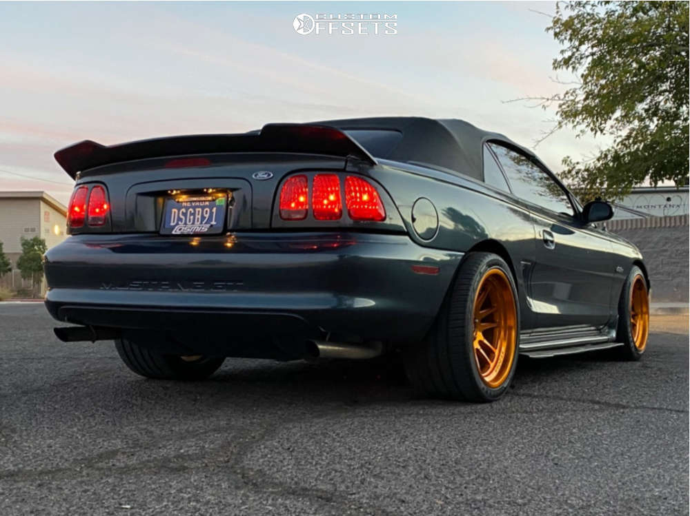 1998 Ford Mustang with 18x9.5 10 Cosmis Racing Xt-206r and 245/40R18 ...