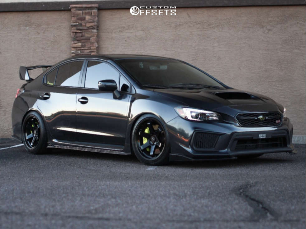 2019 Subaru WRX STI with 18x9.5 38 AVID1 AV6 and 245/40R18 Road Hugger ...