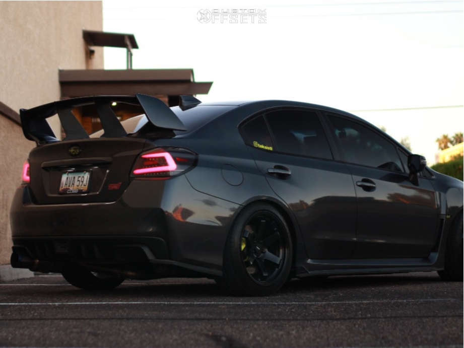 2019 Subaru WRX STI with 18x9.5 38 AVID1 AV6 and 245/40R18 Road Hugger ...