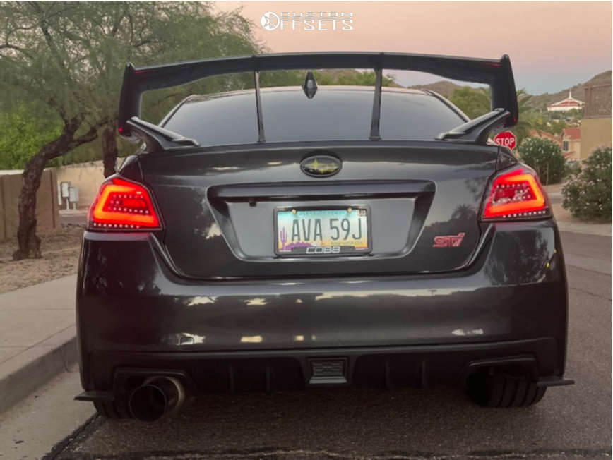 2019 Subaru WRX STI with 18x9.5 38 AVID1 AV6 and 245/40R18 Road Hugger ...