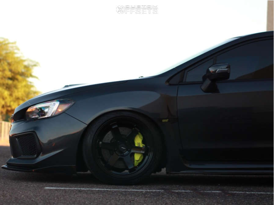 2019 Subaru WRX STI with 18x9.5 38 AVID1 AV6 and 245/40R18 Road Hugger ...