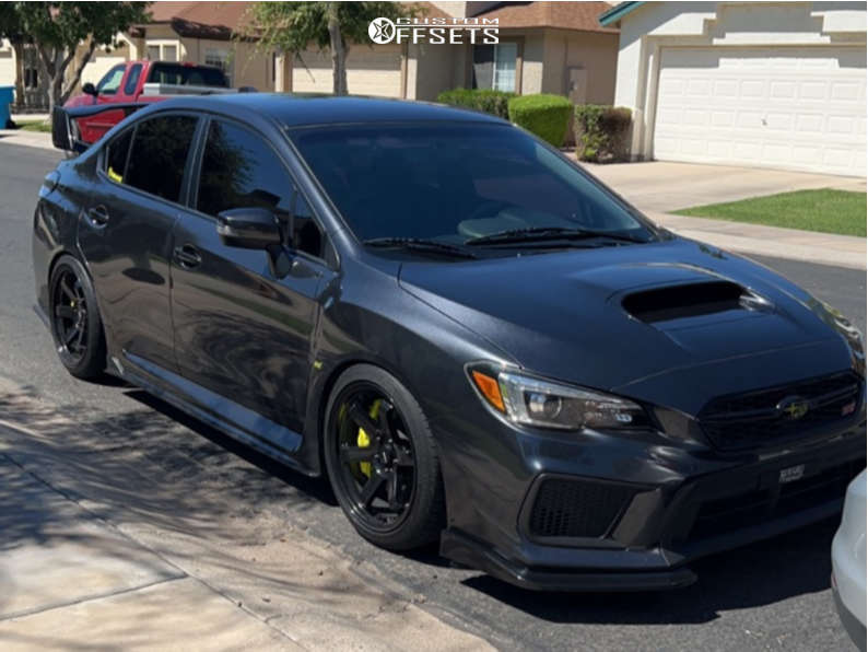 2019 Subaru WRX STI with 18x9.5 38 AVID1 AV6 and 245/40R18 Road Hugger ...