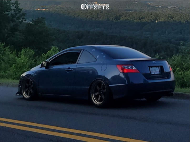 2009 Honda Civic with 17x9 20 MST Time Attack and 215/45R17 Vercelli ...