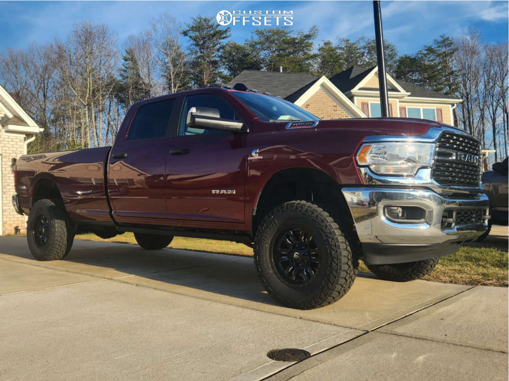 2022 Ram 2500 with 18x9 1 Fuel Sledge D595 and 35/12.5R18 Venom Power ...