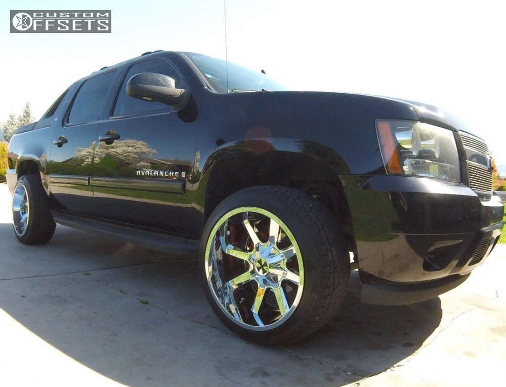 2007 Chevrolet Avalanche with 22x12 -44 Cali Offroad Busted and 305 ...