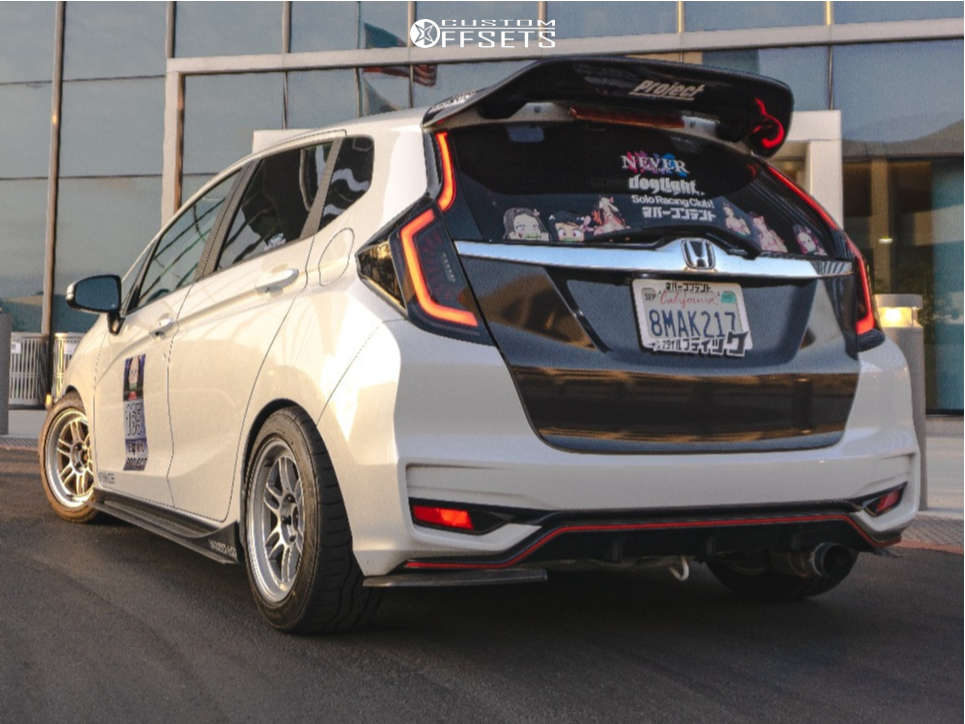 2019 Honda Fit with 15x8 28 Enkei Rpf1 and 205/50R15 Falken Azenis Rt ...