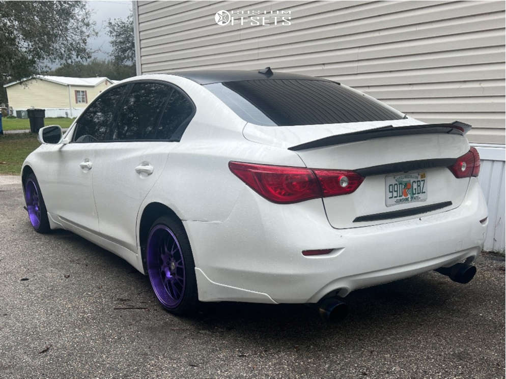 2015 INFINITI Q50 with 18x8.5 30 Shift Crank and 215/35R18 Vercelli ...
