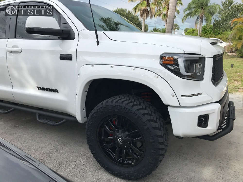 2016 Toyota Tundra with 20x9 20 Fuel Sledge and 33/12.5R20 Nitto Trail ...