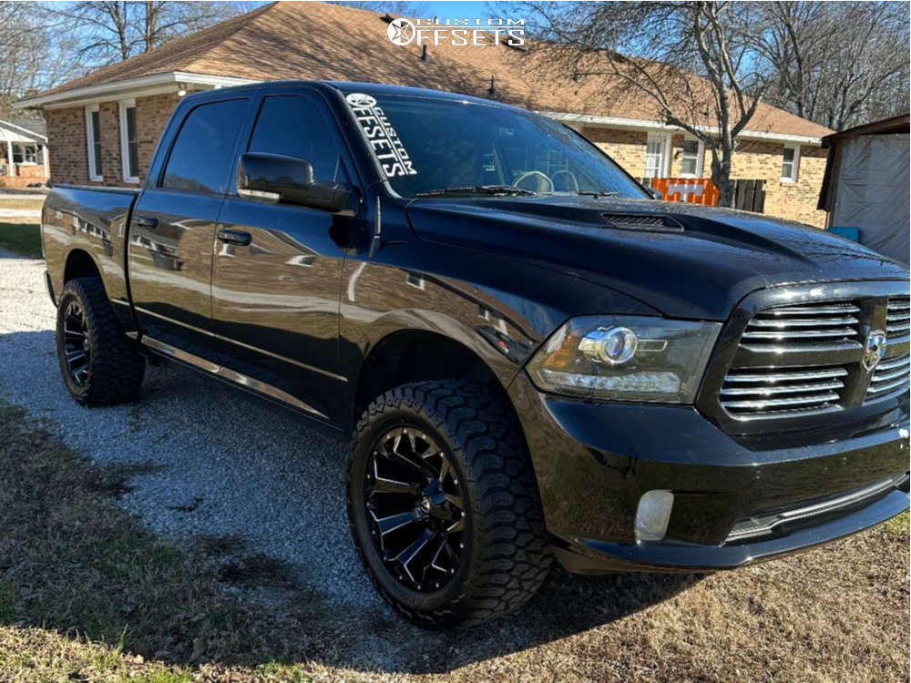 2015 Ram 1500 with 20x10 -18 Fuel Assault and 305/55R20 AMP Terrain ...