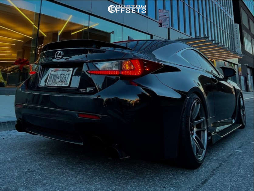 2015 Lexus RC F with 19x9.5 25 Konig Heliogram and 255/35R19 Michelin Pilot Sport 4 and ...