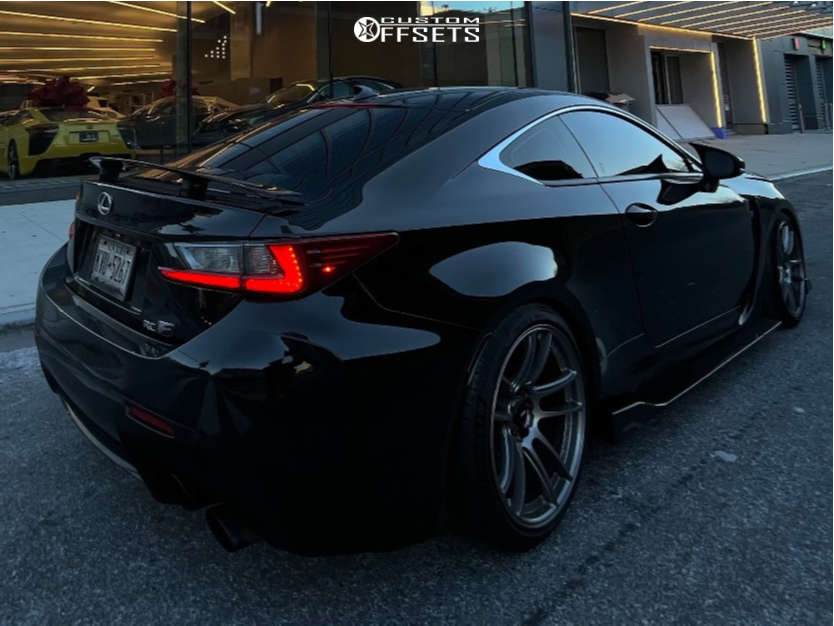 2015 Lexus RC F with 19x9.5 25 Konig Heliogram and 255/35R19 Michelin Pilot Sport 4 and ...