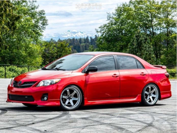 2011 Toyota Corolla with 18x8.5 35 AVID1 Av6 and 215/35R18 Vercelli ...