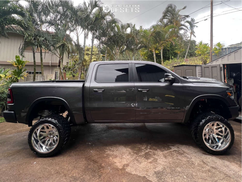 2022 Ram 1500 with 22x14 -76 KG1 Forged Heathen and 33/14.5R22 AMP Mud ...