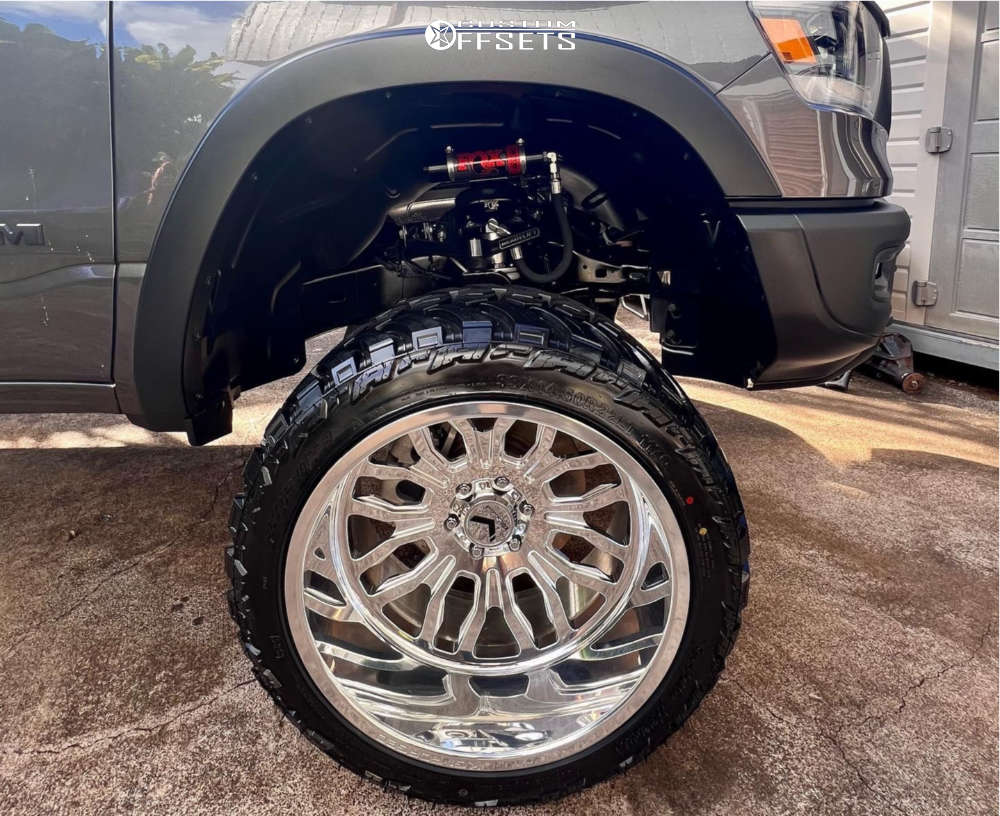 2022 Ram 1500 with 22x14 -76 KG1 Forged Heathen and 33/14.5R22 AMP Mud ...