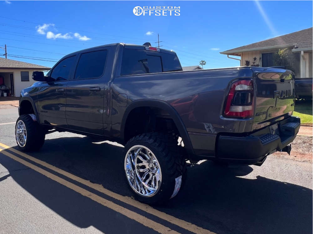 2022 Ram 1500 with 22x14 -76 KG1 Forged Heathen and 33/14.5R22 AMP Mud ...