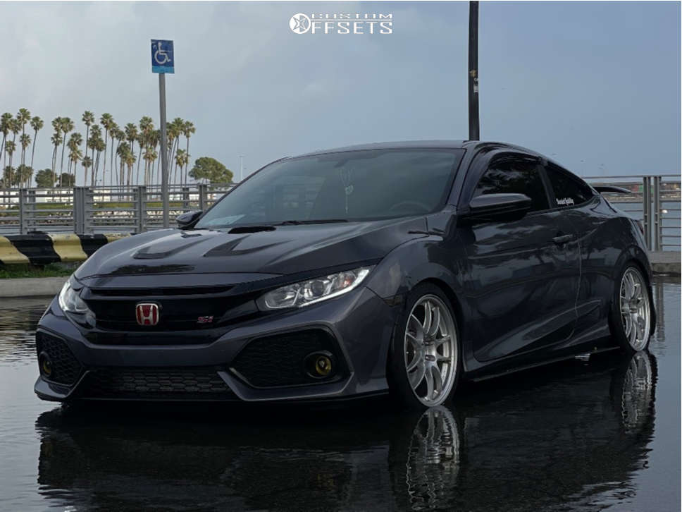 2019 Honda Civic with 17x8.5 35 Enkei Pf01 and 235/40R17 Firestone ...