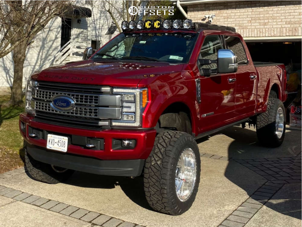 2018 Ford F-350 Super Duty with 22x12 -40 American Force Classic Ssbr and 37/13.5R22 Nitto Ridge ...