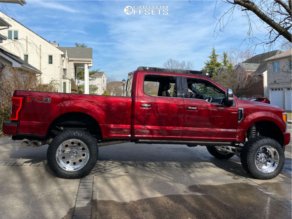 2018 Ford F-350 Super Duty with 22x12 -40 American Force Classic Ssbr and 37/13.5R22 Nitto Ridge ...