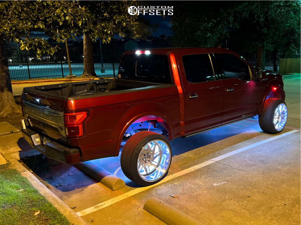 2018 Ford F-150 with 24x14 -73 American Force Carver Ss and 305/35R24 ...