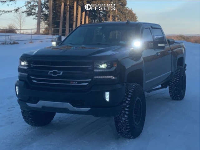 2017 Chevrolet Silverado 1500 with 17x8.5 0 Method Mr305 and 37/12.5R17 ...