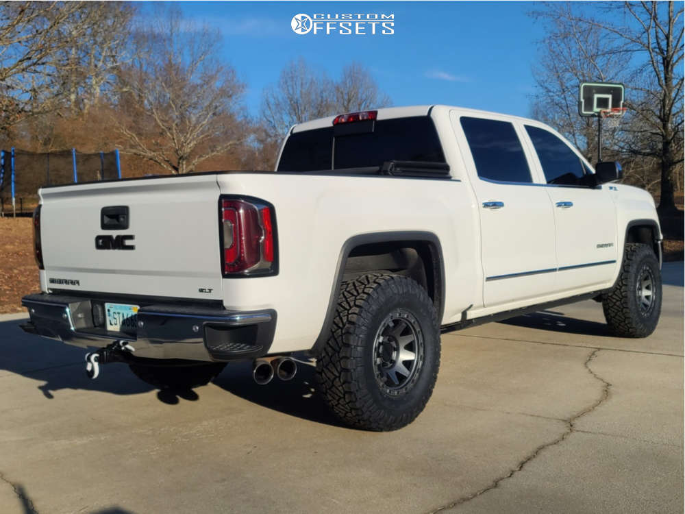 2017 GMC Sierra 1500 with 17x8.5 Method Mr317 and 285/75R17 Nitto Ridge ...