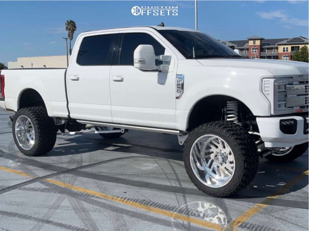 2019 Ford F-250 Super Duty with 24x14 -73 American Force Kash Ss and 375/40R24 Nitto Trail ...
