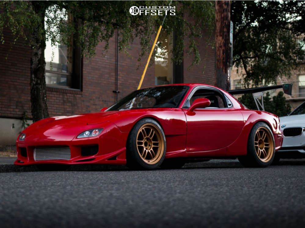 1993 Mazda RX-7 with 17x9.5 18 Enkei Rpf1 and 255/40R17 Nitto Nt05 and ...