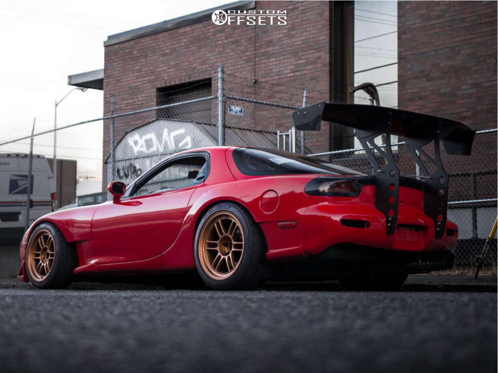 1993 Mazda RX-7 with 17x9.5 18 Enkei Rpf1 and 255/40R17 Nitto Nt05 and ...