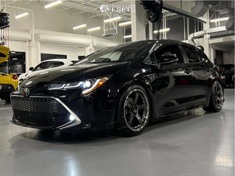 2021 Toyota Corolla with 18x9.5 45 Advan Racing GT Beyond and 245/40R18 ...