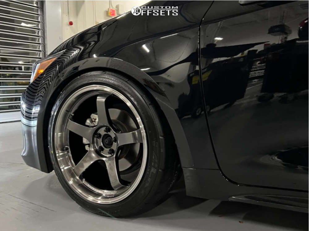 2021 Toyota Corolla with 18x9.5 45 Advan Racing GT Beyond and 245/40R18 ...