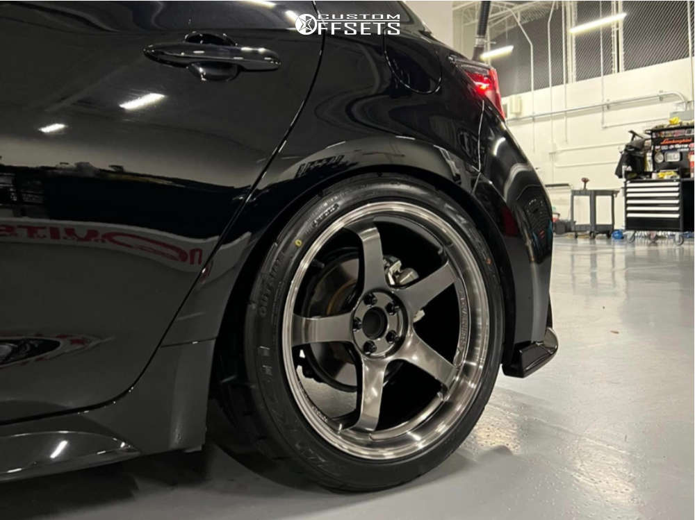 2021 Toyota Corolla with 18x9.5 45 Advan Racing GT Beyond and 245/40R18 Falken Azenis Rt615k ...