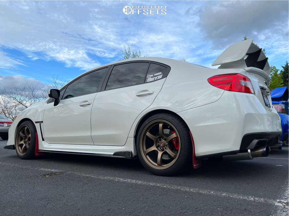 2020 Subaru WRX with 18x9.5 38 Gram Lights 57dr and 265/40R18 ...