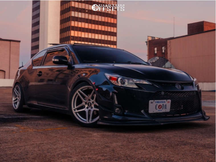 2016 Scion TC with 18x9.5 22 ESR Rf15 and 235/40R18 Toyo Tires Proxes ...