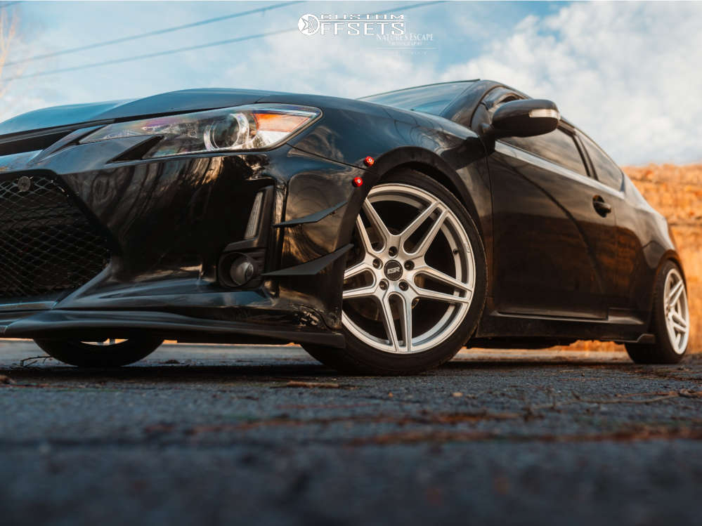 2016 Scion TC with 18x9.5 22 ESR Rf15 and 235/40R18 Toyo Tires Proxes ...