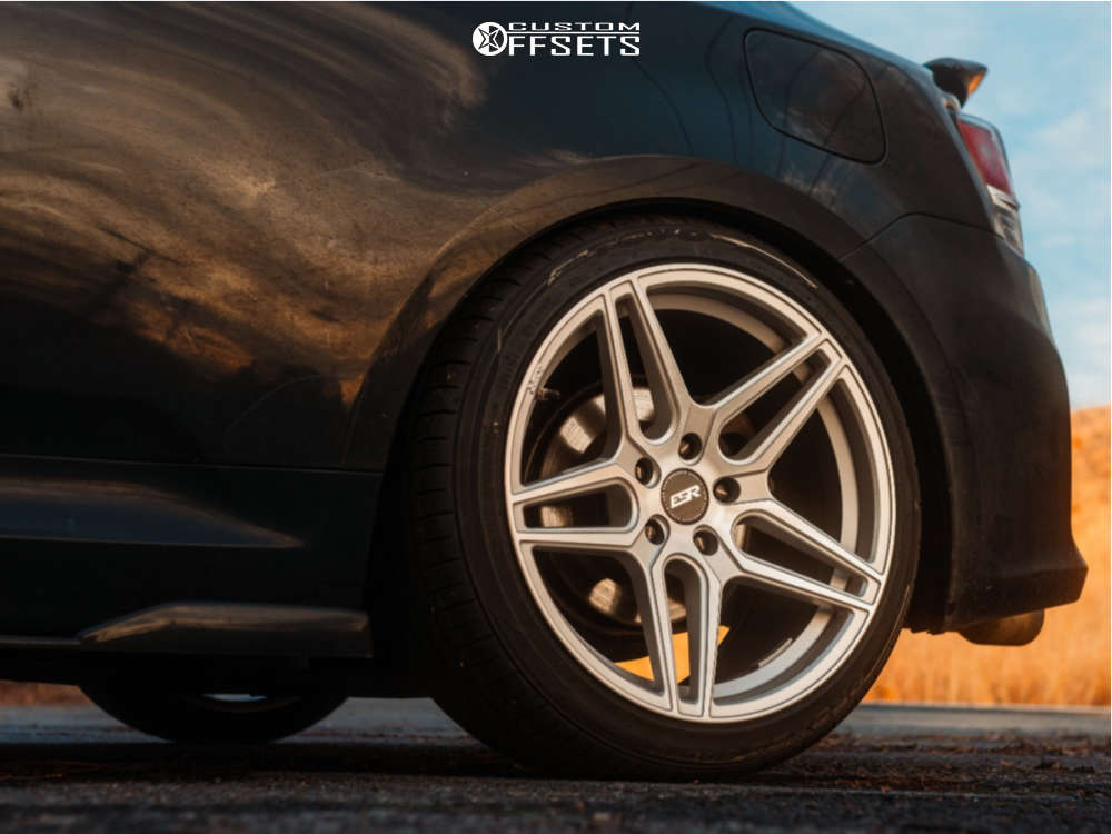 2016 Scion TC with 18x9.5 22 ESR Rf15 and 235/40R18 Toyo Tires Proxes ...