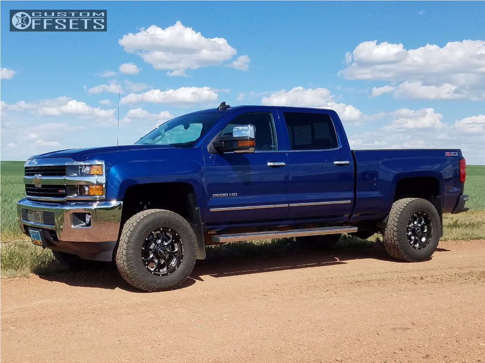 2015 Chevrolet Silverado 2500 HD with 18x9 0 BMF Novakane and 295/75R18 Toyo Tires Open Country ...