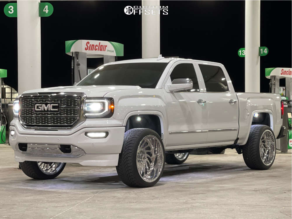 2016 GMC Sierra 1500 with 24x12 -44 KG1 Forged Bender and 305/35R24 ...